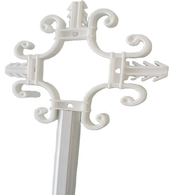 8*18mm White Plastic Georgian Glazing Bars Flower Hardware For Upvc Window