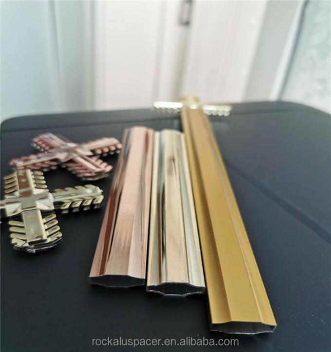 Aluminum Golden Internal Georgian Bar Windows 8*18mm